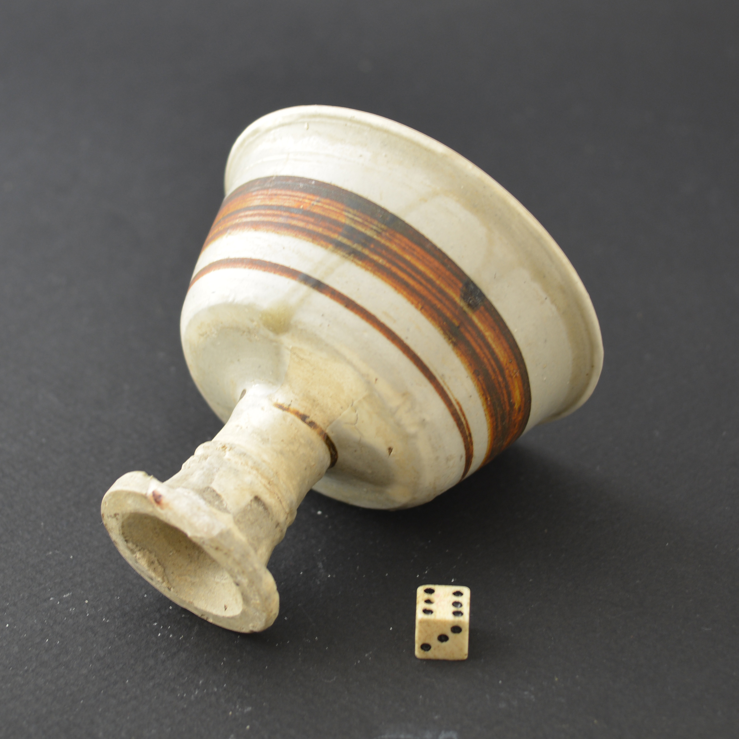 Yuan or Ming Dynasty Stem Cup of Cizhou Type - Robert McPherson Antiques