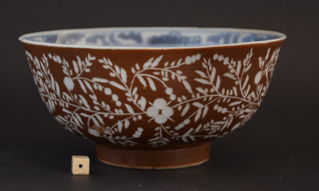 Kangxi c.1700-1720. 'Batavia' Ware Porcelain Bowl with Engraved ...