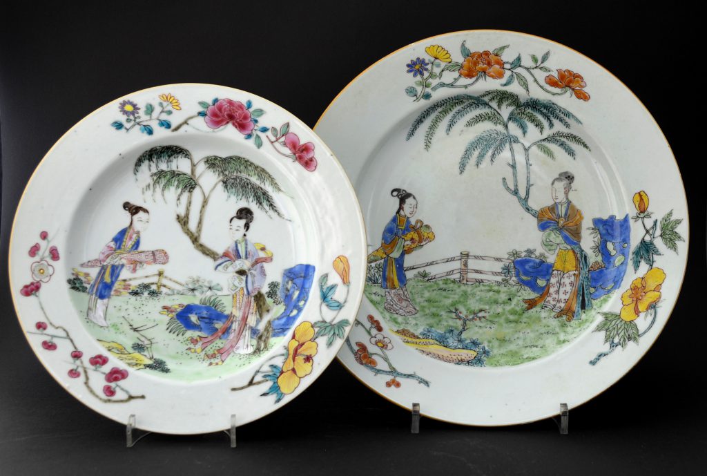 A Very Rare 18th Century Dutch Decorated Dish and The Smaller Yongzheng ...