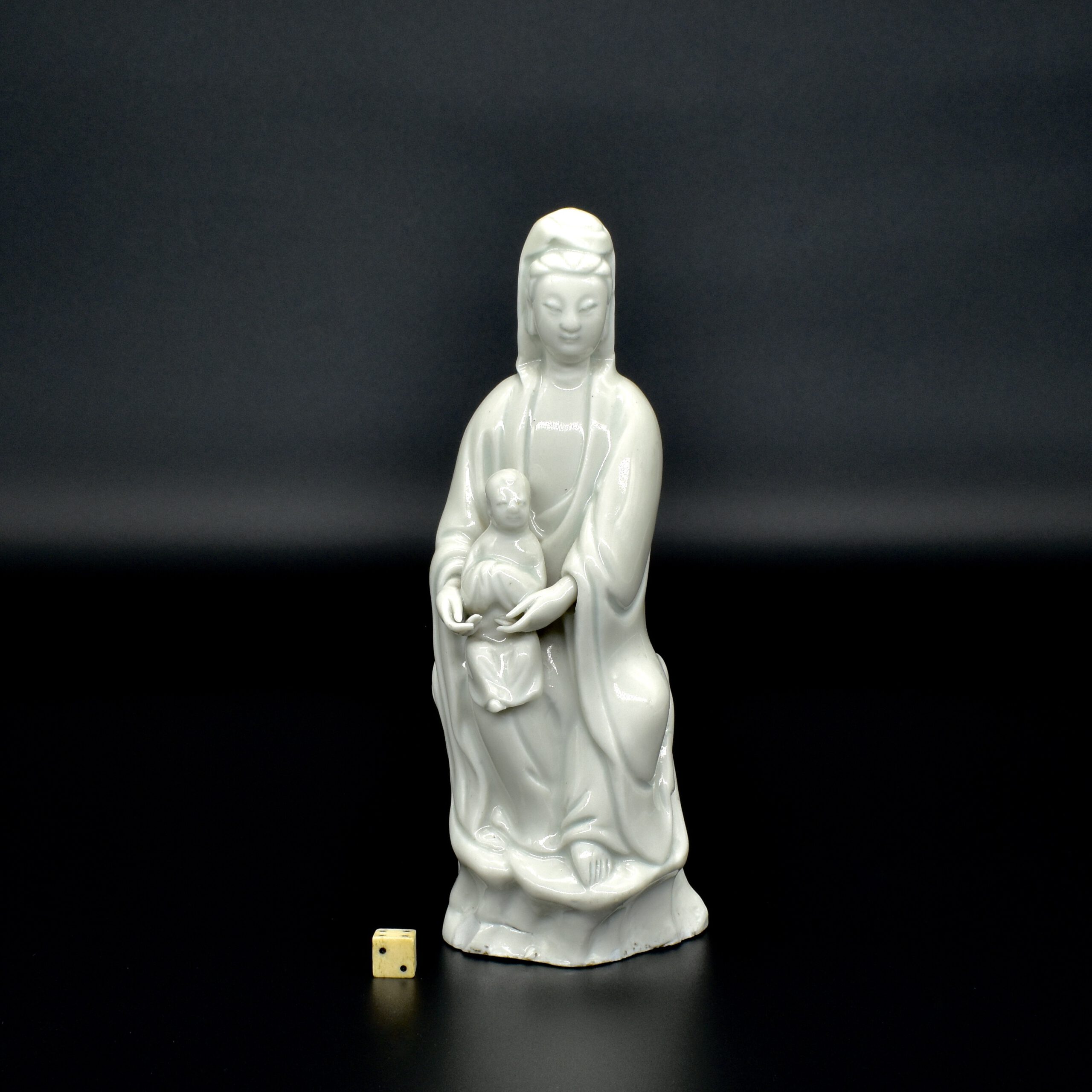A Mid-17th Century Blanc de Chine Porcelain Model of Guanyin. - Robert ...